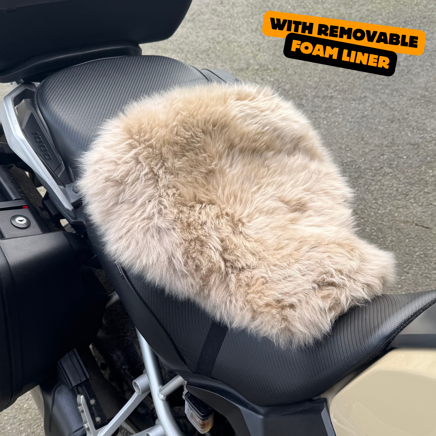 Luxury British Long Wool Motorcycle Seat Pad | ComfortCraft The Nomad ...